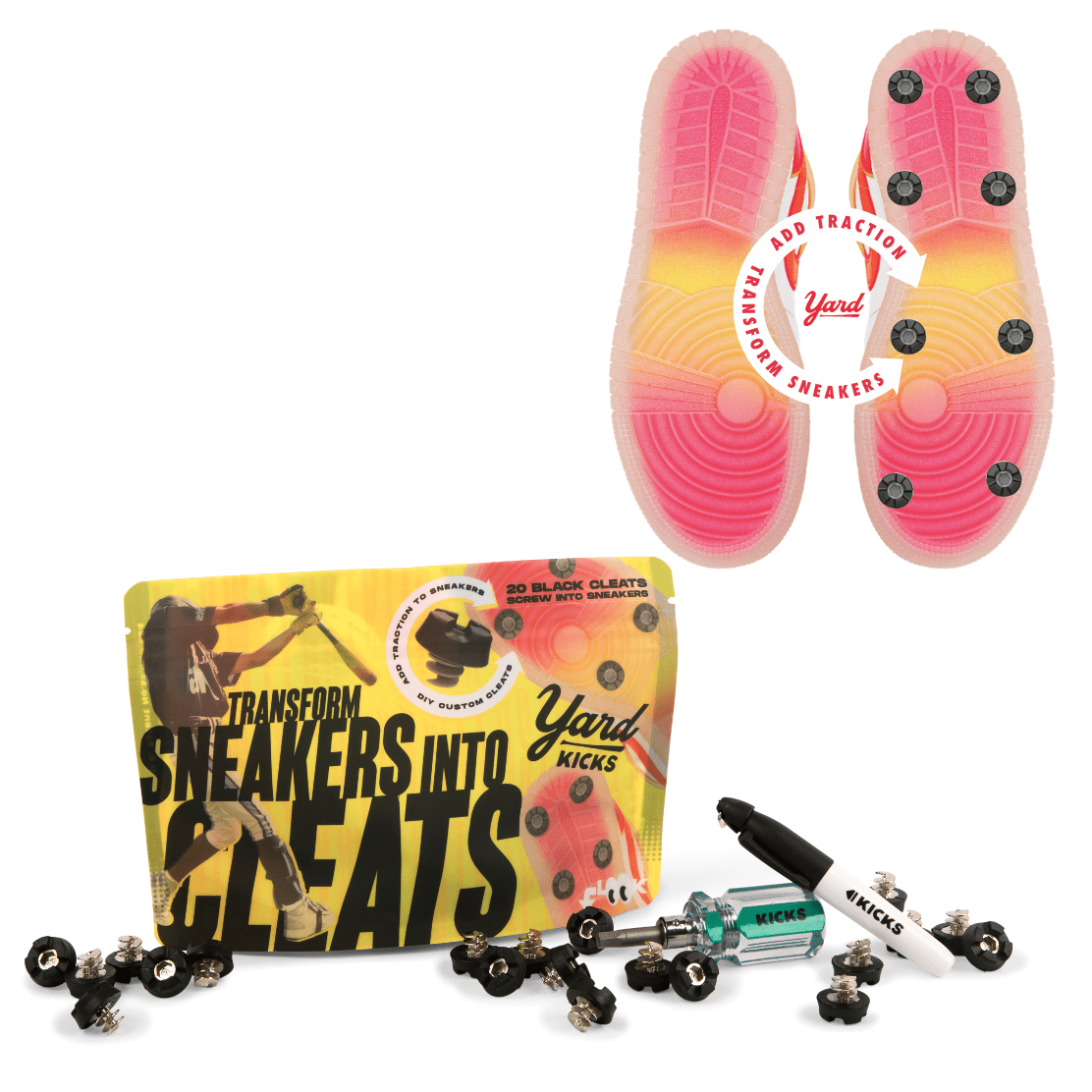 YARDKICKS® Baseball Cleat Traction Kit Version 3 MOLDED – Ultimate ...